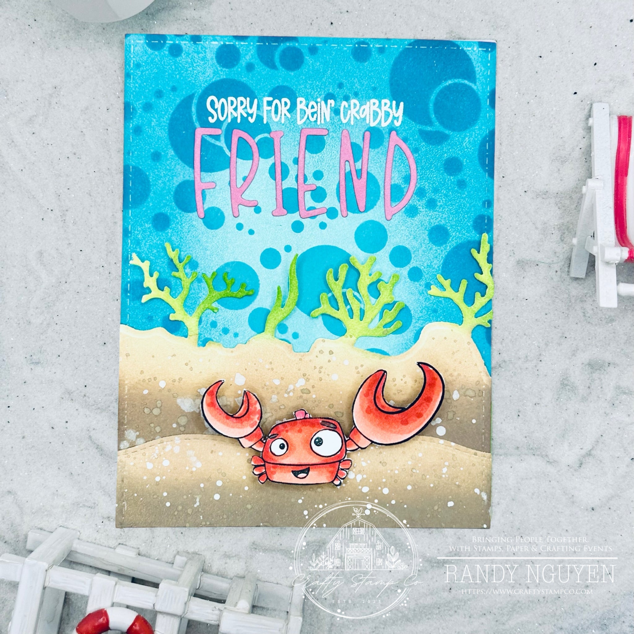 An Apology Card with an Ocean Friend – Crafty Stamp Co