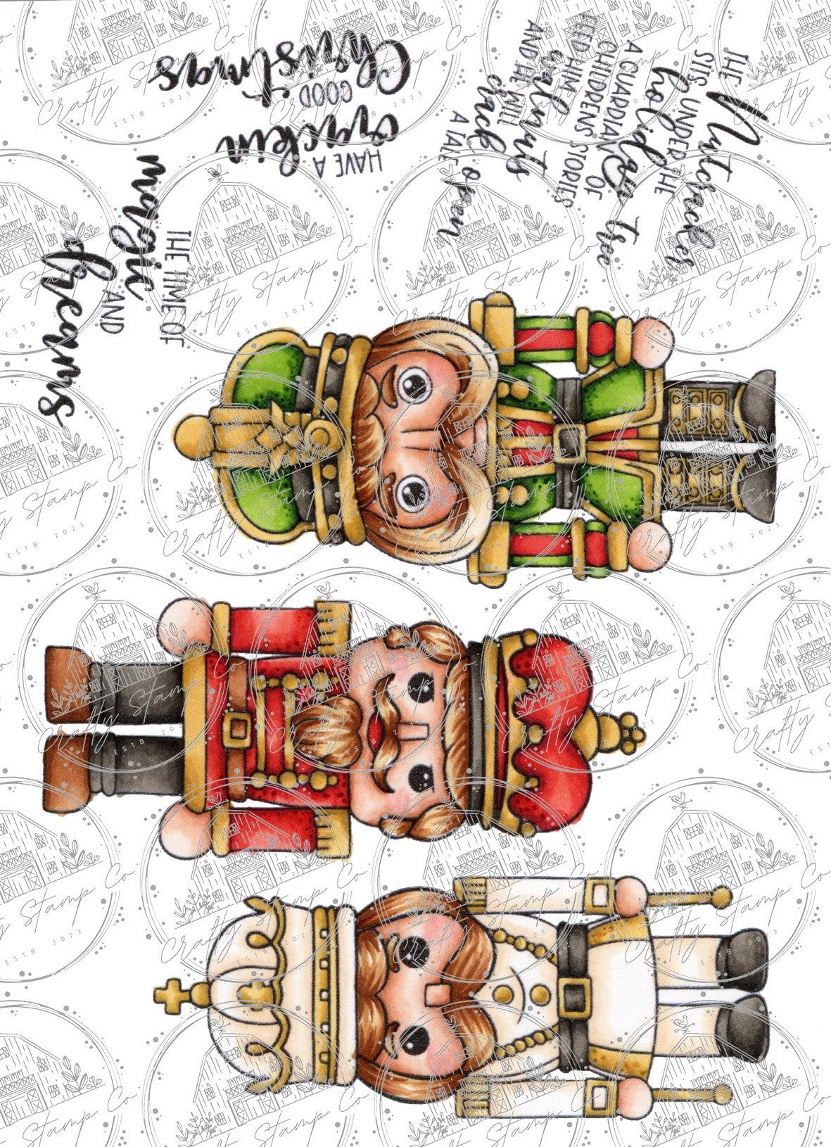 Nutcracker Guardians 4x6 Stamp Set – Crafty Stamp Co